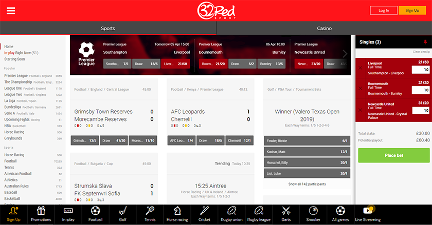 32Red Sport Poland Review | Can I play at 32Red from Poland? - OddsJet PL
